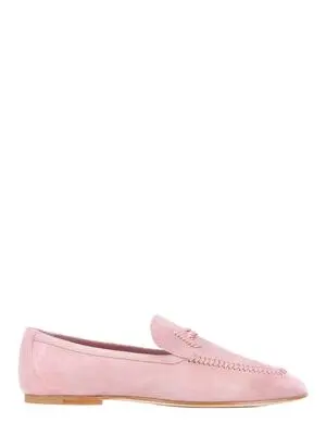 TOD'S Woven Logo Loafers - Pink