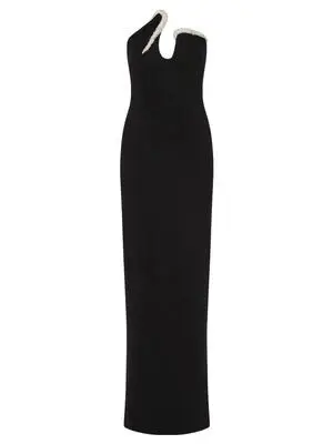 Rachel Gilbert Tessa Embellished Strapless Maxi Gown - Black