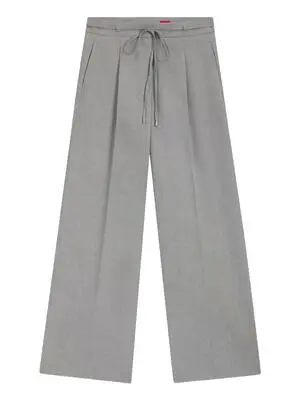 Hugo Drawstring-fastening Pleated Trousers - Grey
