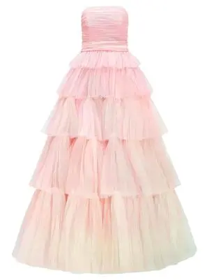 JENNY PACKHAM Adore Tiered Bow Gown