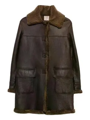 ROMEO GIGLI 1997-1998 Shearling Collar Coat - Brown