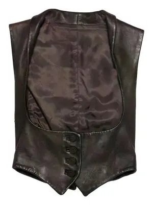 ROMEO GIGLI 1990s Buttoned Vest - Brown