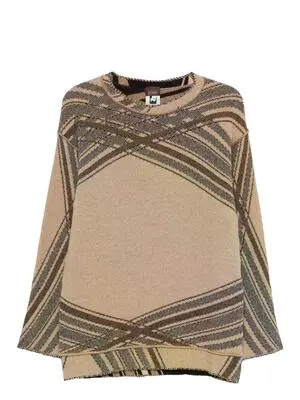 Gianfranco Ferre 1990s Striped Sweater - Brown