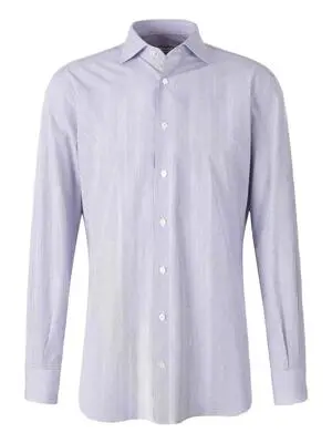 ATELIER MUNRO Striped Button Dress Shirt - White
