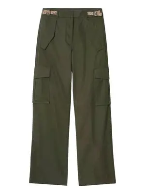 BURBERRY Check-Trim Cargo Trousers