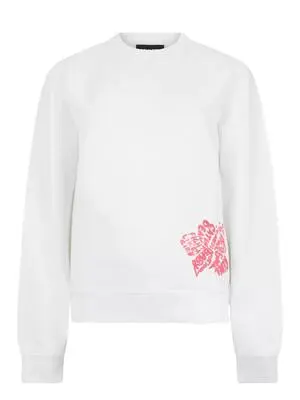 Dsquared2 Hibiscus Graphic Crewneck Knitwear - White