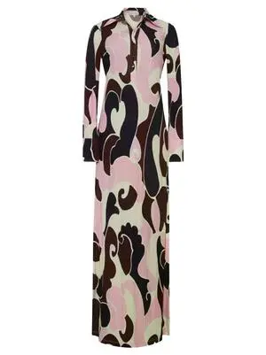 Cara Cara Abstract-print Collared Dress - Pink