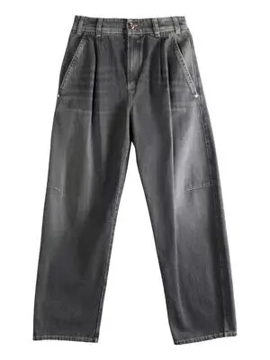Brunello Cucinelli Pleated Jeans - Black