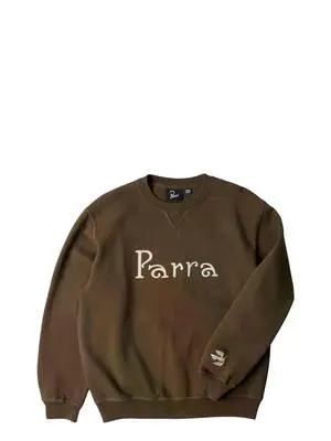 PARRA Logo-print Crew-neck Sweatshirt - Brown