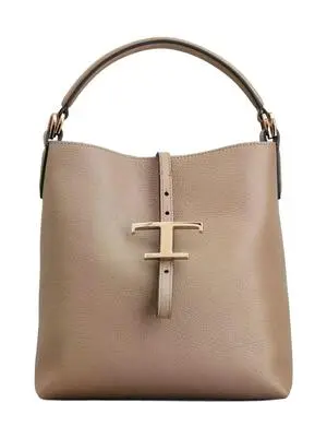 TOD'S T Timeless Mini Bucket Bag - Brown