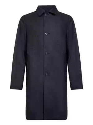 D4.0 Single-breasted Reversible Coat - Black