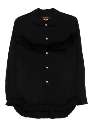 BLACK COMME DES GARÇONS Ruffled Buttoned Shirt - Black