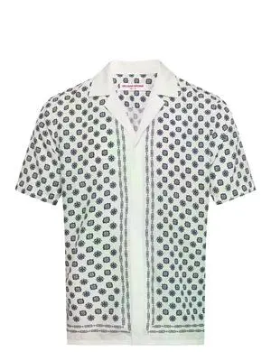 Orlebar Brown Maitan Geometric-print Shirt - White