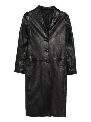 ROMEO GIGLI 1996-1997 Buttoned Leather Coat