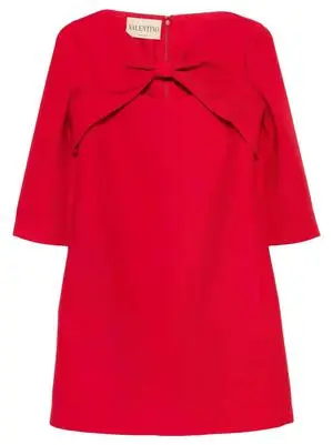 Valentino Garavani Bow-detail Mini Dress - Red