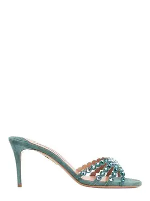 AQUAZZURA 75mm Tequila Mules - Blue