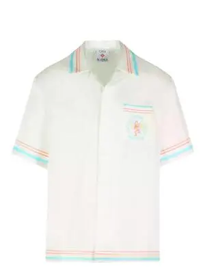 Casablanca Dance Joy Camp-collar Shirt - White