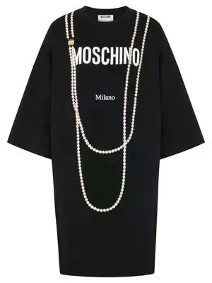 Moschino Logo-print Mini Dress - Black