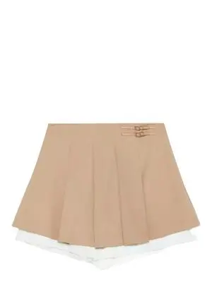 Simkhai Suzie Pleated Skorts - Neutrals
