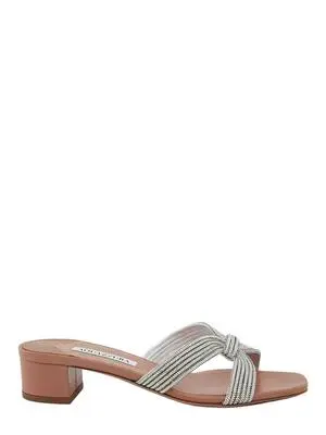 AQUAZZURA 35mm Crystal Muse Sandals - Neutrals