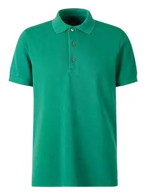 TOM FORD Ribbed Short-sleeve Polo Shirt - Green