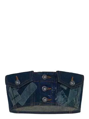Jean Paul Gaultier Trompe L'oeil Top - Blue