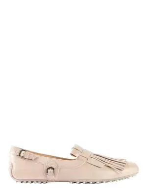 TOD'S Leather Tassel Loafer - Neutrals