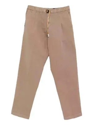 WHITE SAND Belt-fastening Pleated Trousers - Neutrals