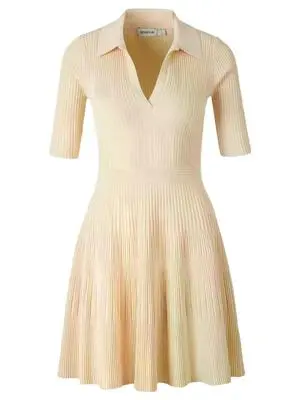 Simkhai Pleated Collared Dress - Neutrals