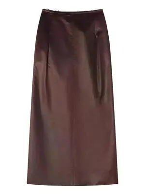 LANVIN Button-detailed Midi Skirt - Purple