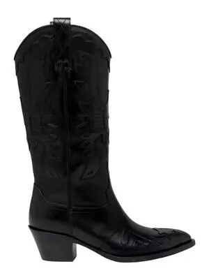 BUTTERO® 60mm Annie Pointed-toe Cowboy Boots - Black