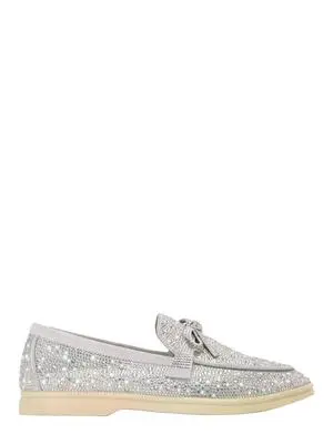 NICOLI Aurelia Embellished Loafers - Grey
