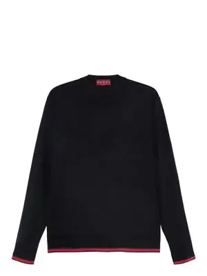 Gucci Striped Wool Knitwear - Black
