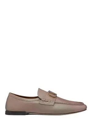 Valentino Garavani Vlogo Signature Leather Loafers - Brown
