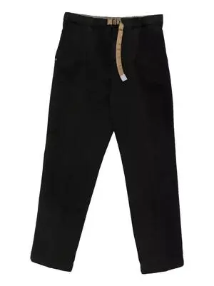 WHITE SAND Belted Trousers - Black