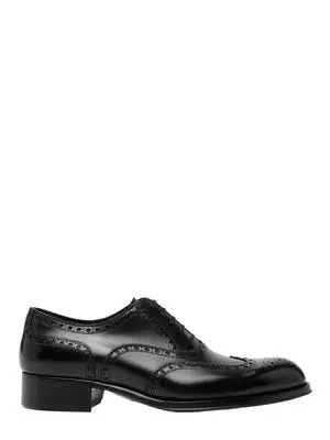 TOM FORD Leather Oxford Shoes - Black