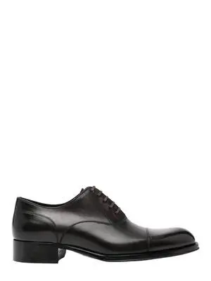 TOM FORD Leather Oxford Shoes - Brown
