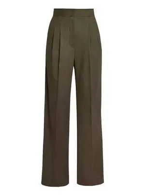 Erdem Pleated Tailored Trousers - Green