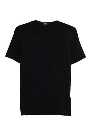 Zegna Ribbed T-shirt - Black