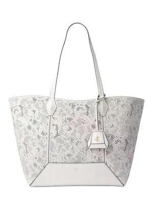 JIMMY CHOO Perforated Tote Bag - White
