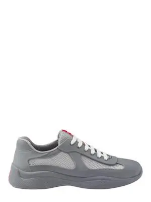 Prada America's Cup Lace-up Sneakers - Grey