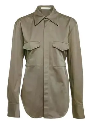 DION LEE Flap-pocket Belted Shirt - Green