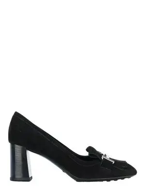 TOD'S Double T Fringed Pumps - Black
