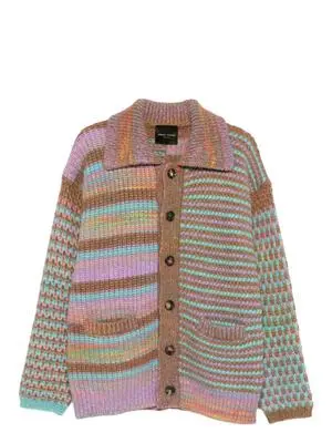 ROBERTO COLLINA Patterned Cardigan - Brown