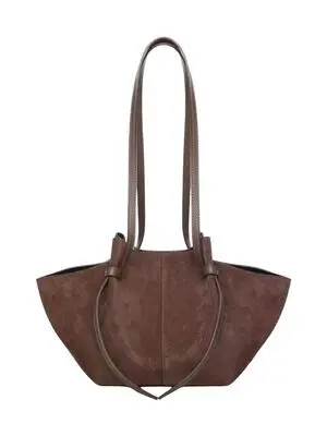 Yuzefi Large Mochi Suede Shoulder Bag - Brown