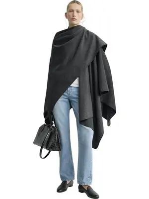 TOTEME Flannel Cape - Grey