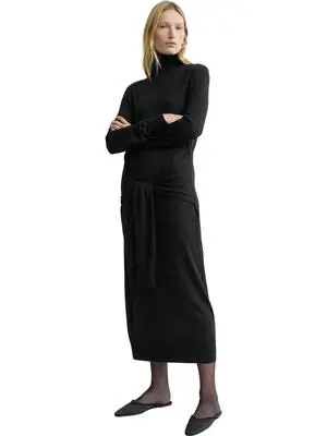 TOTEME Double-sleeve Turtleneck Dress - Black