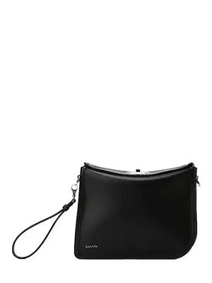 LANVIN Compagnon Asymmetrical Clutch - Black