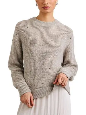 Bella Dahl Beaded Crewneck Sweater - Hazel Wood