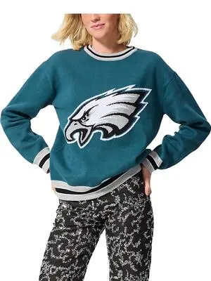 Terez Jacquard Crewneck Sweater - Philadelphia Eagles